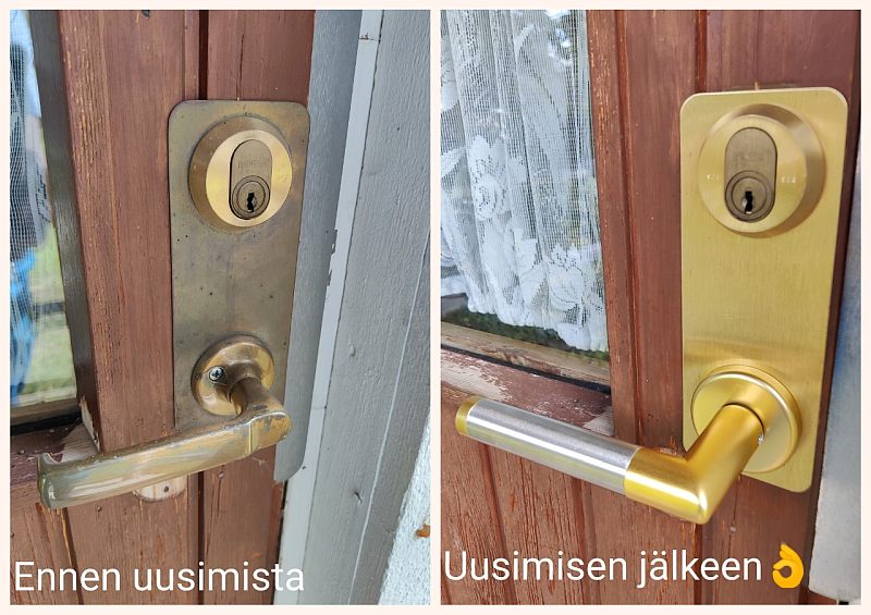 Hoppe Amsterdam 1400/42FI, F3/F69 alumiini kulta/ ruostumaton teräs ...