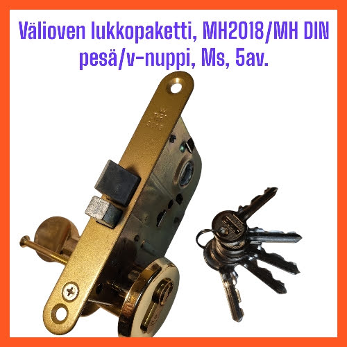 Lukkopaketti välioveen M-2018runko, MH pääkallo avpesä5av ...